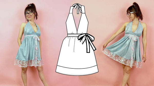 Halter Wrap Dress PDF Pattern Download – Sew Anastasia