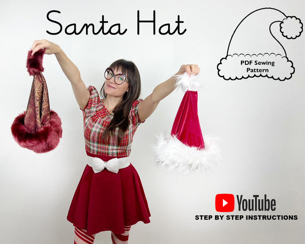 Santa Hat PDF Sewing Pattern – Sew Anastasia